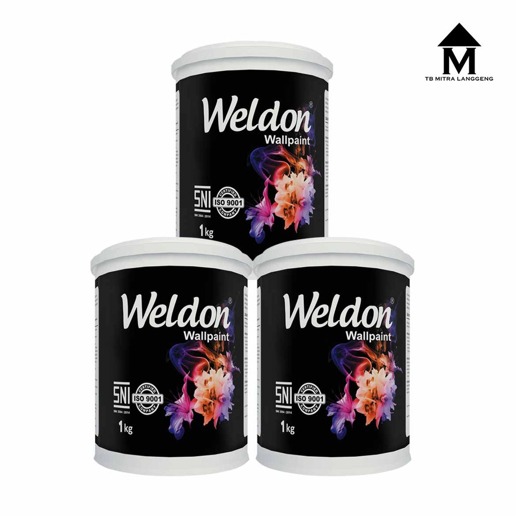 Jual Cat Dinding Cat Tembok Dekorasi Interior Weldon 1Kg Anti Jamur ...