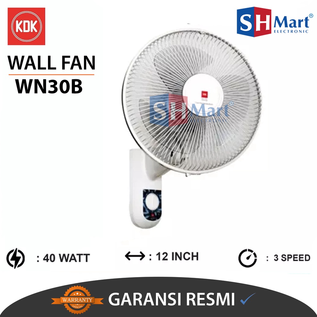 Jual KIPAS ANGIN DINDING KDK 12 INCH WN30B WN-30B WALL FAN KDK 12 INCH ...