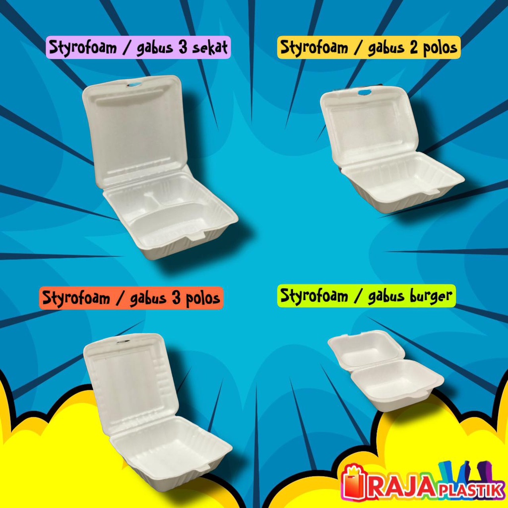 Jual Gabus Makanan / Styrofoam Makanan / Lunch Box | Shopee Indonesia