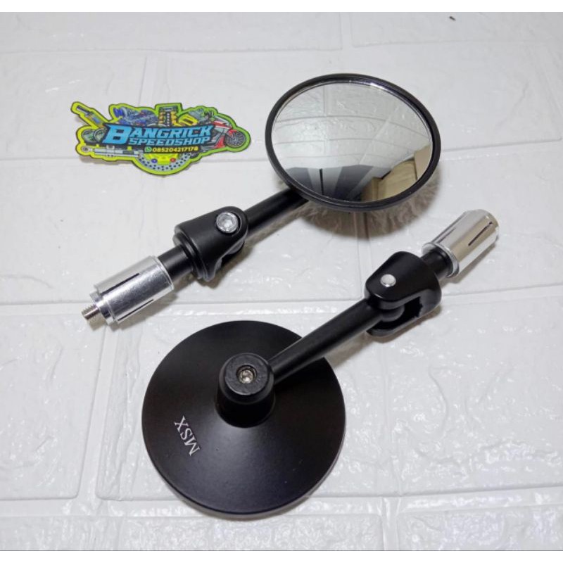 Jual Spion Jalu Bulat Kaca Cembung I Spion BarEnd Universal Motor Nmax ...