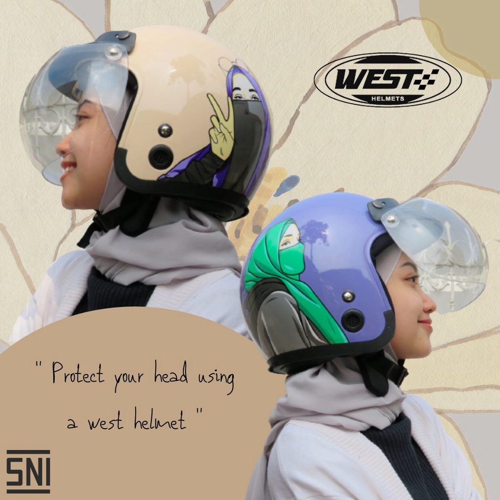 Jual HELM BOGO RETRO / HELM RETRO WEST / HELM WEST / HELM REMAJA ...