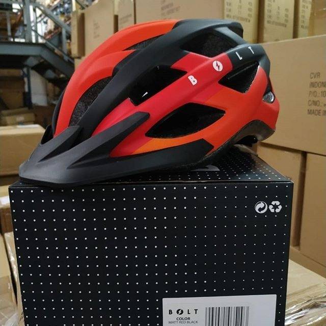 Jual HELM POLYGON BOLT MATT BLACK RED NEW EDITION | Shopee Indonesia