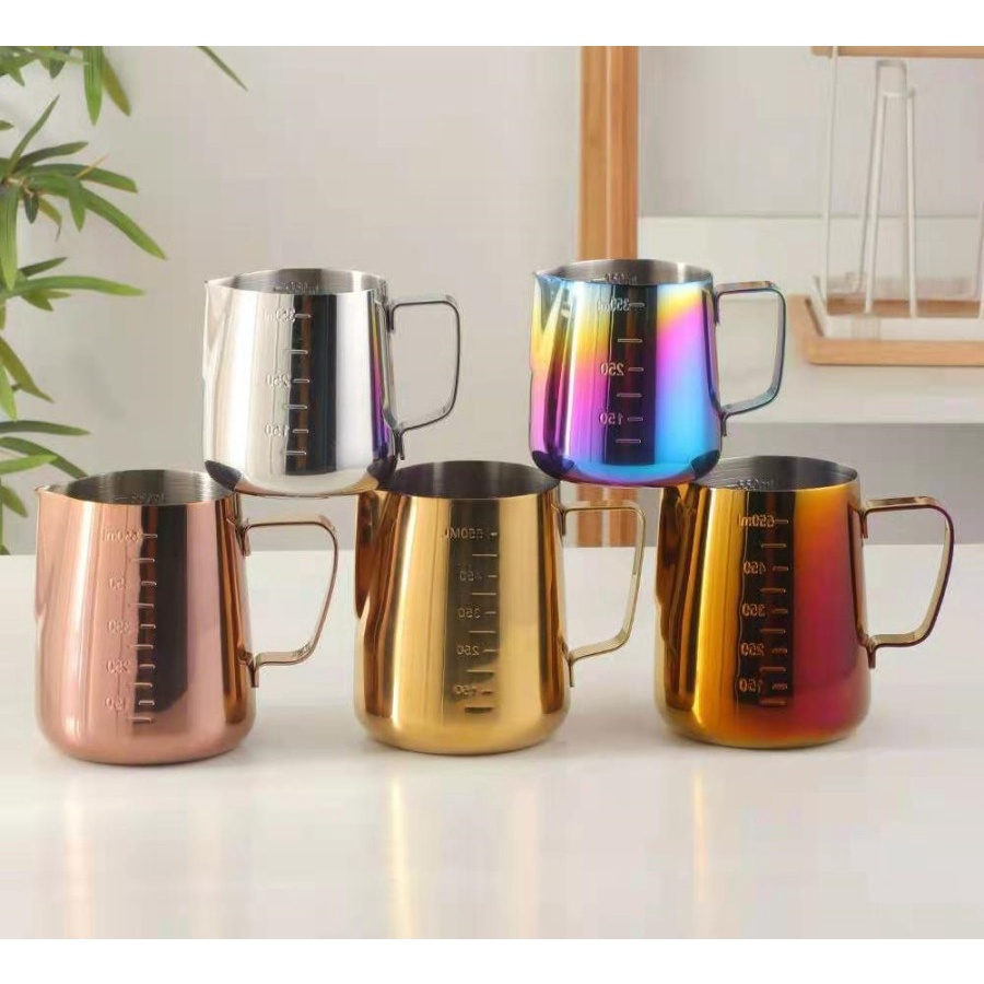 Jual Milk Jug Premium Gelas Ukur Stainless Steel Latte Art Pitcher Kopi ...