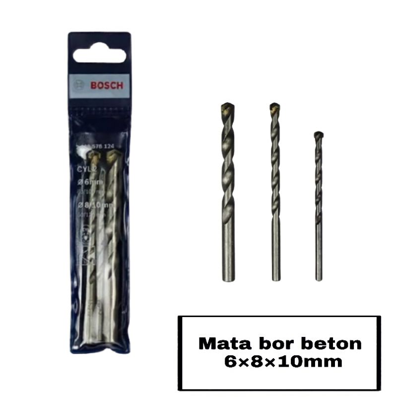 Jual TERLARIS - Mata Bor Beton Besi Set (5 Pcs) BOSCH 4,5,6,8,10 / CYL ...