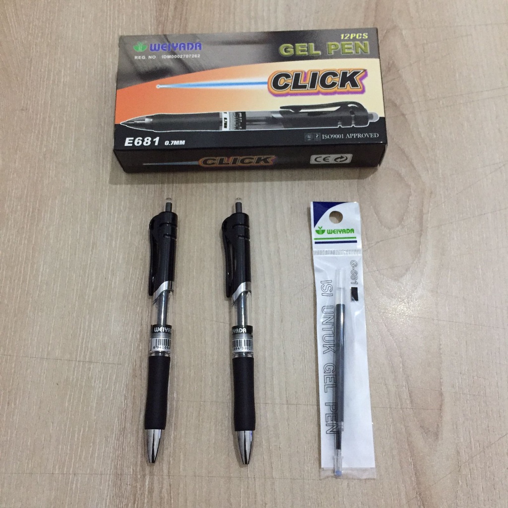 Jual Bolpen Gel Weiyada WD-681 / WD-681 Gel Pen | Shopee Indonesia