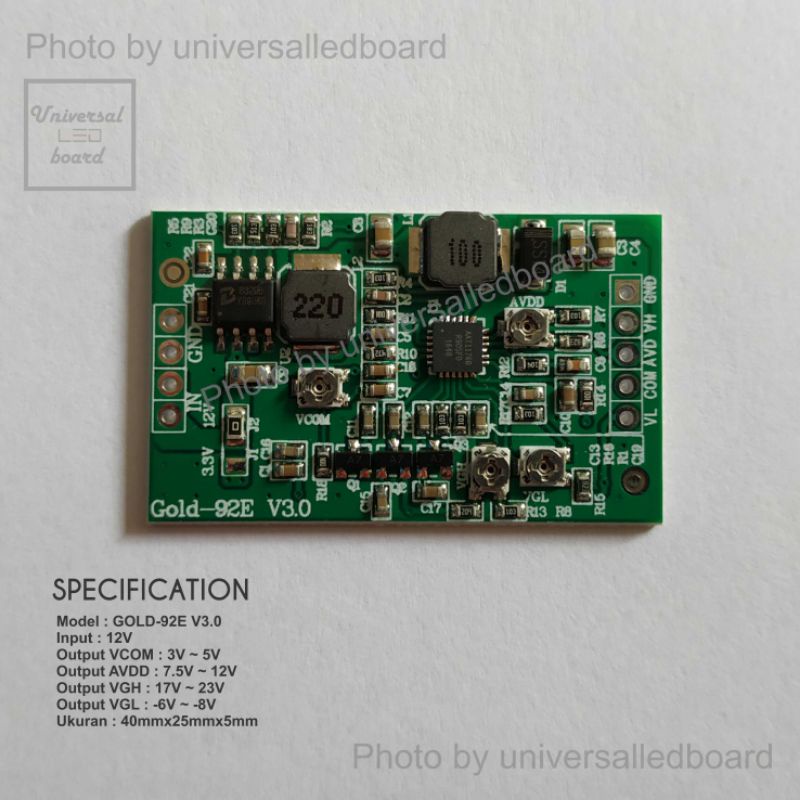 Jual Gacun TCON Boost Module LCD Universal VCOM VGL VGH AVDD Adjustable ...