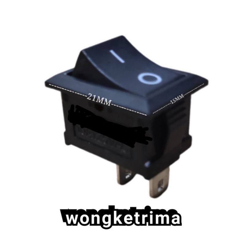 Jual switch rocker on off 2 pin saklar rocker 2 pin besar 15×21 mm ...
