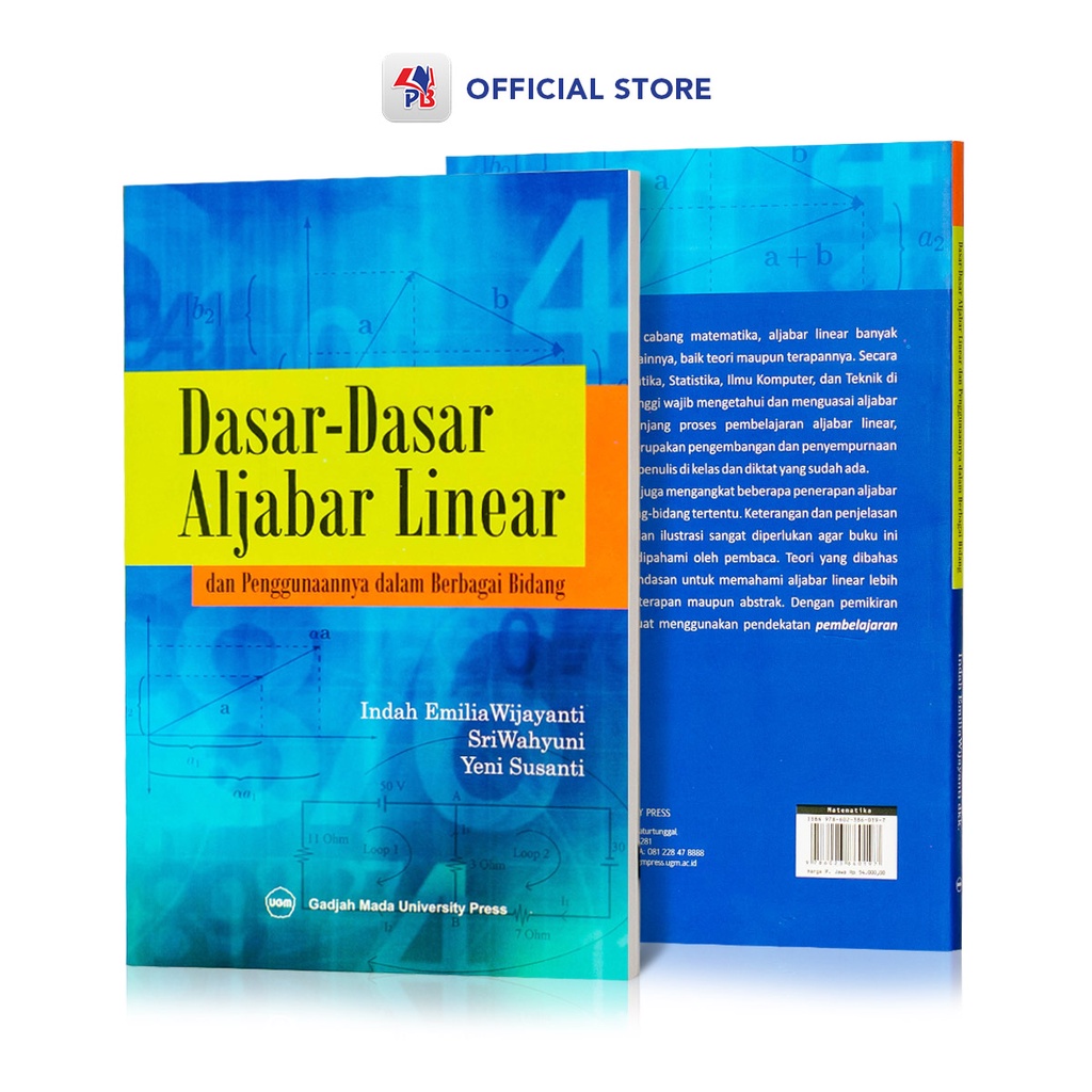 Jual Buku Dasar Dasar Aljabar Linear Dan Penggunaannya Dalam Berbagai Bidang UGM Press / UGM ...