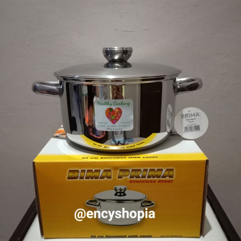 Jual Panci Bima Prima Saucepot 22 CM STAINLESS 430 INOX PREMIUM ...