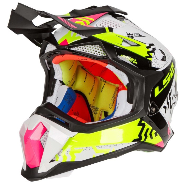 Jual Helm LS2 MX470 Subverter Triplex Black Pink HV Yellow | Shopee ...