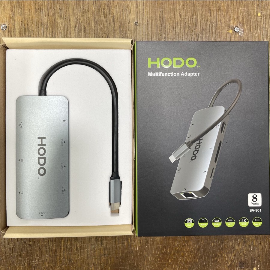 Jual Converter USB HUB HODO 8 in 1 PD Charger 100W Thunderbolt 3 ...