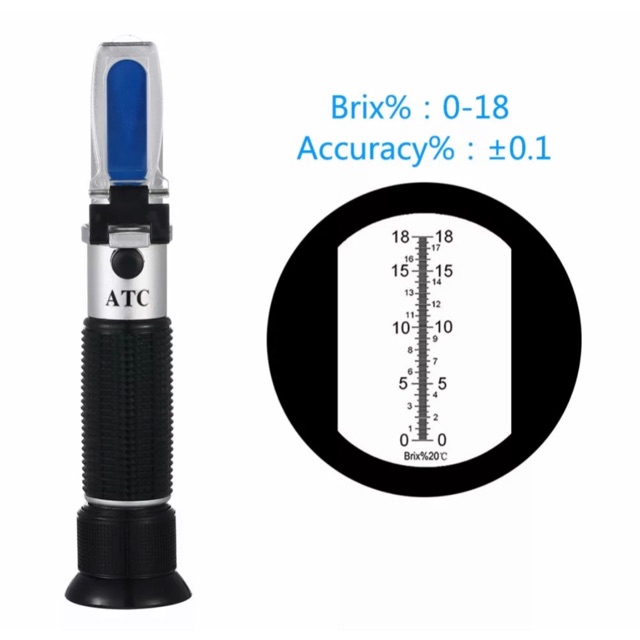 Jual Refractometer Auto 0-18 Persen Brix Sugar Beer Ukur Kadar Gula ...