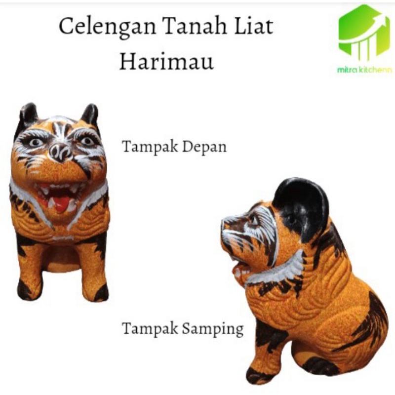 Jual Celengan Tanah Liat Celengan Karakter Celengan Tanah Liat Harimau ...