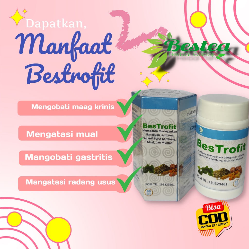 Jual OBAT HERBAL ASAM LAMBUNG KRONIS MAAG GASTRITIS BEGAH BESTROFIT (60 ...