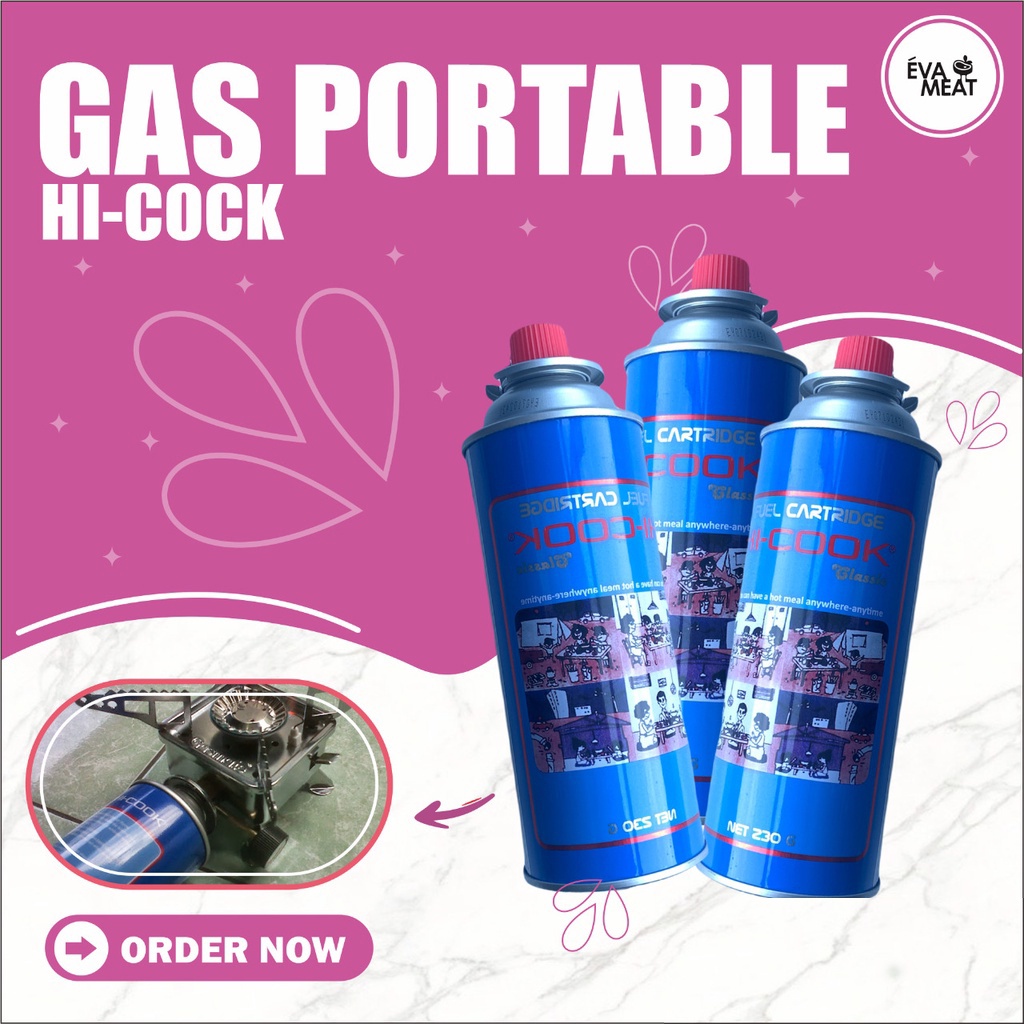 Jual Hi-Cook gas portable 230 gr / gas portable / gas camping / gas ...