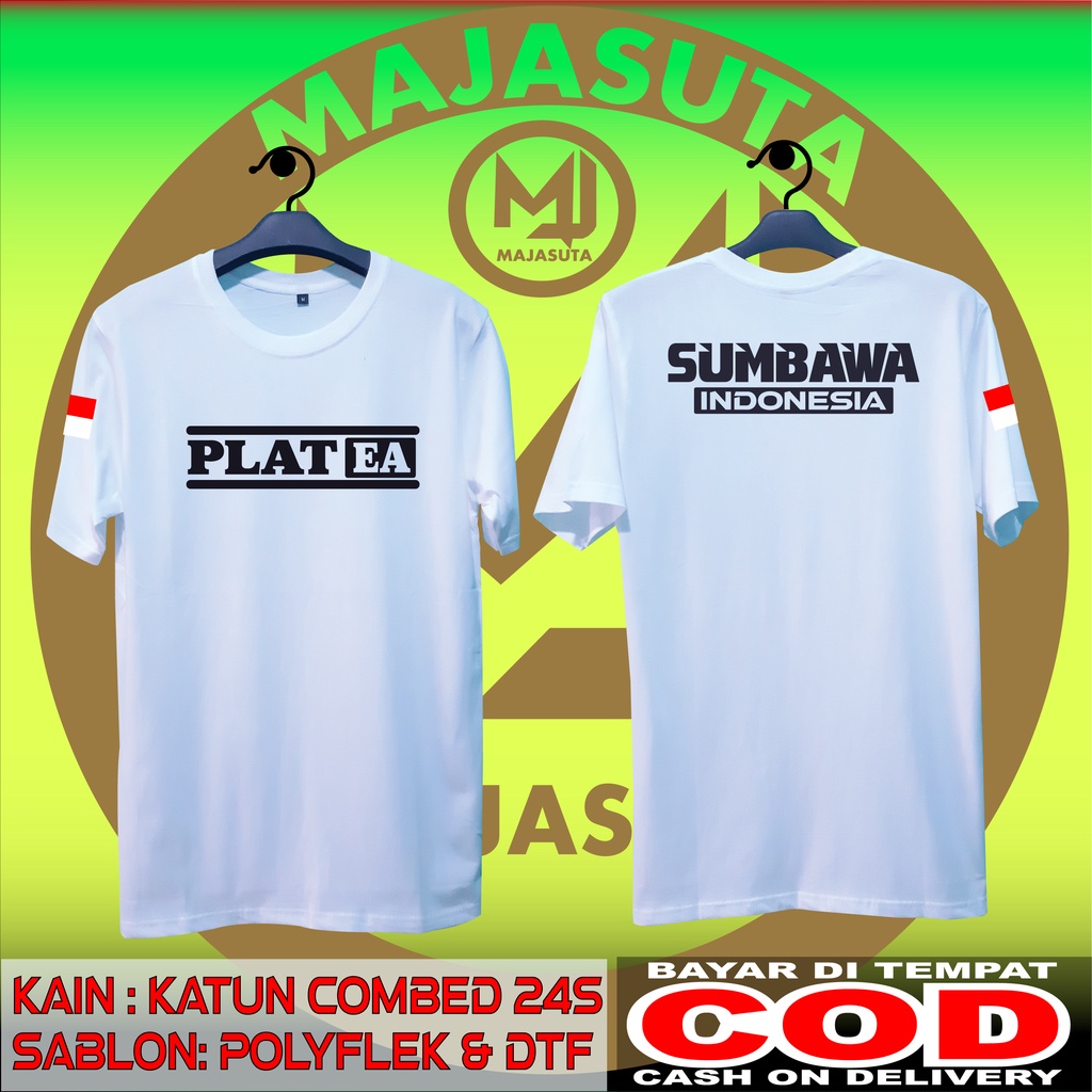 Jual KAOS PLAT EA SUMBAWA KINI DENGAN FONT BARU LEBIH KEREN//KATUN ...