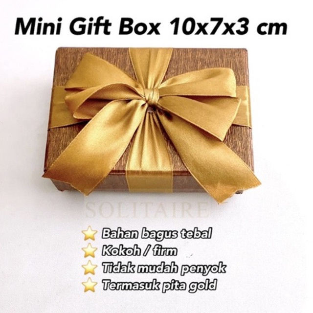 Jual MINI GIFT BOX 9x7x3cm /MINI Hard Box/ Mini Hampers / kotak kado ...
