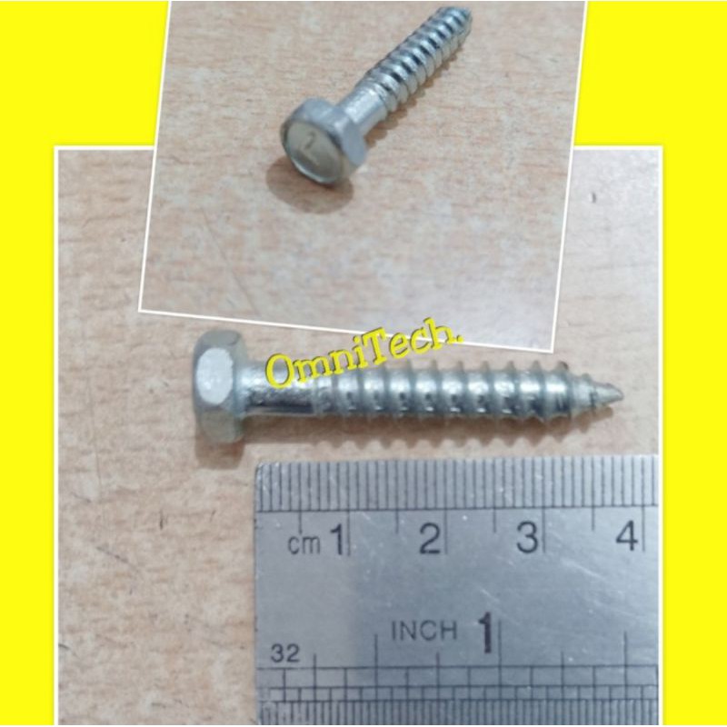 Jual Sekrup LAG Deks Screw Deskrup Deks Skrup Moon Lion 1/4 x 1-1/2 ...