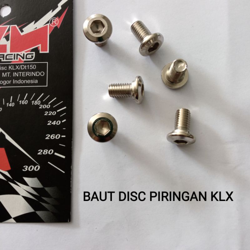 Jual BAUT DISC PIRINGAN CAKRAM KLX 150 BAHAN STAINLESS MERK VZN RACING | Shopee Indonesia
