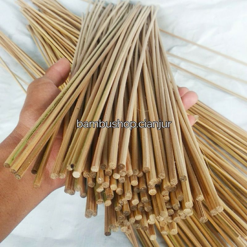 Jual Stik Bambu | Lidi Bambu Bulat 4mm 40/50/60cm 100pcs/100batang | Shopee Indonesia