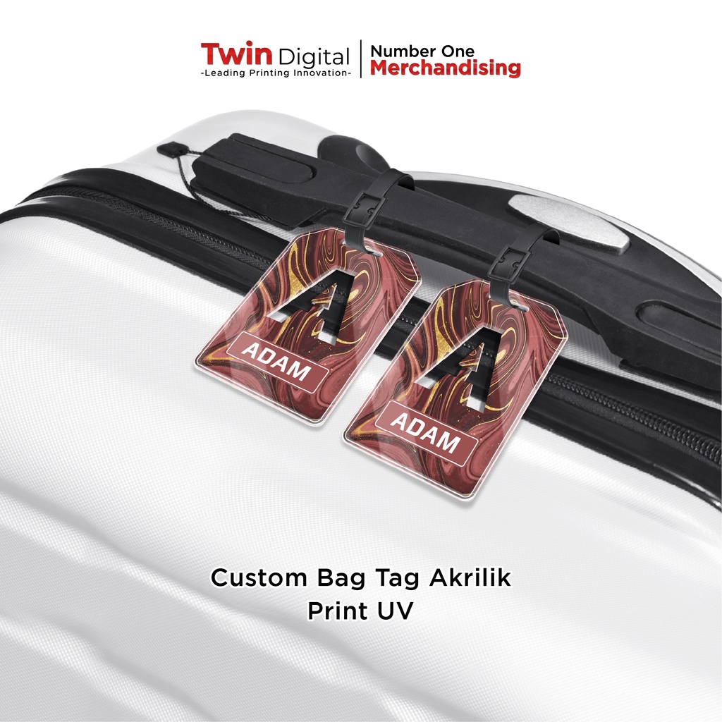 Jual Twindigital Custom Luggage Tag Akrilik Gantungan Label Nama Tas ...