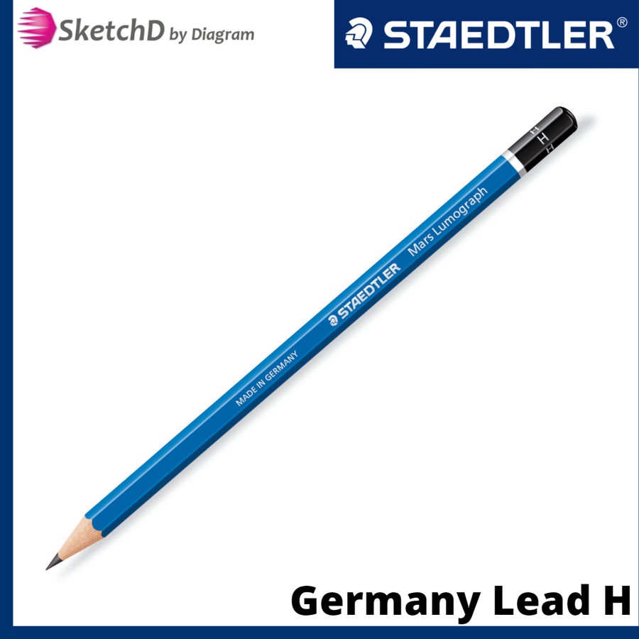 Jual Pensil H Staedtler Mars Lumograph Pencil 100-H Sketsa Gambar ...