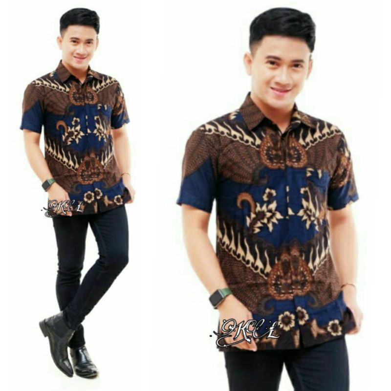 Jual Baju Batik Raja Kuwatun - Kemaja Batik Pria Lengan Pendek | Shopee ...