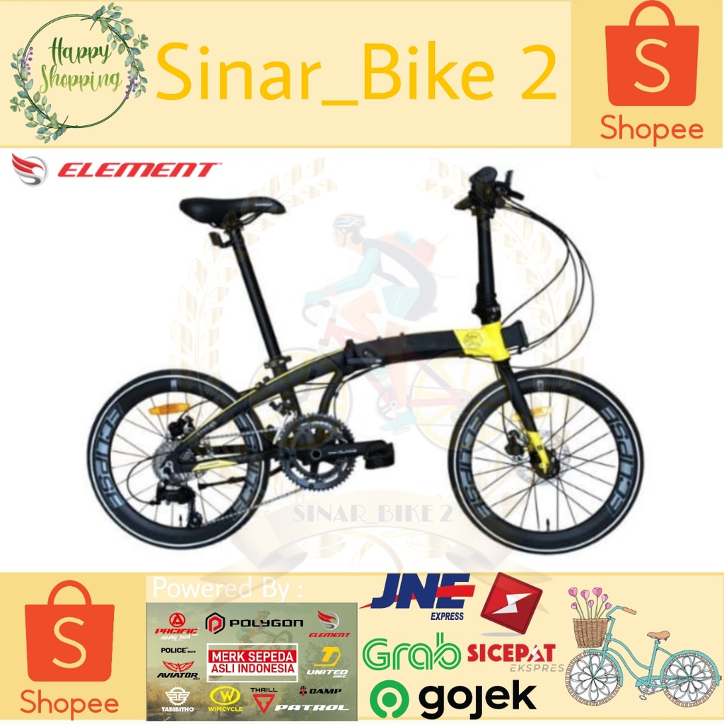 Jual Sepeda Lipat 20Inch Element Ecosmo Z9 Bike To Work (Gosend/Grab ...