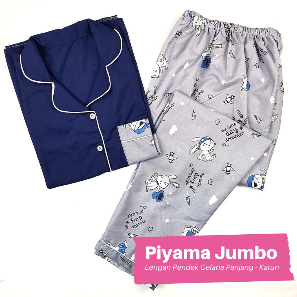 Jual Piyama Baju Tidur Setelan wanita Jumbo Ld 120 cm | Shopee Indonesia