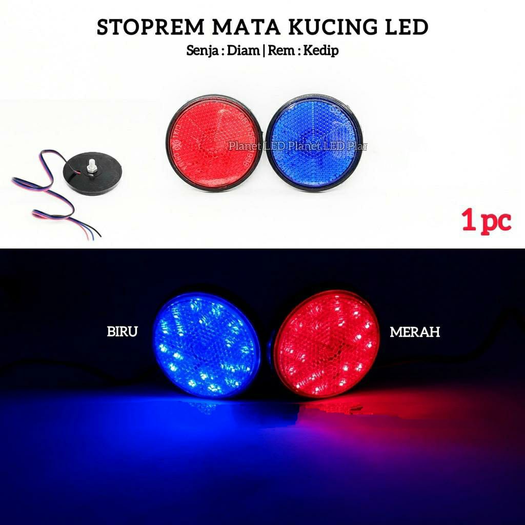 Jual Lampu Mata Kucing Stop Lamp Mata Kucing Led Kedip Diam 2 Mode ...