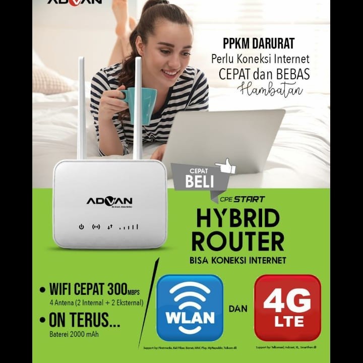 Jual Advan Router Cpe Start 4G LTE +wLan 3000 mbps garansi resmi ...