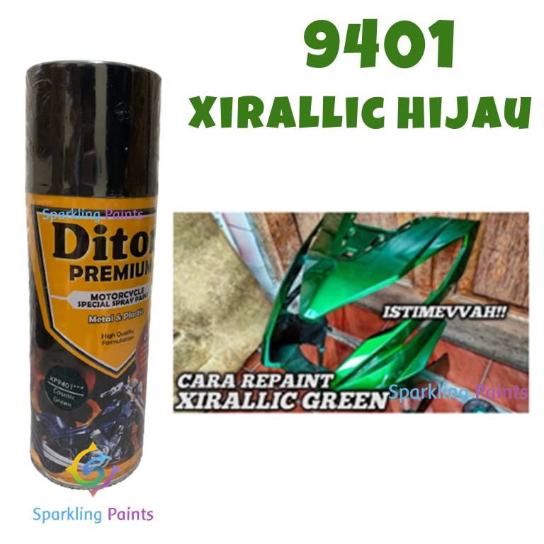 Jual Pilox Diton Premium Xirallic Cosmic Green XP9401 XP 9401 400ml ...