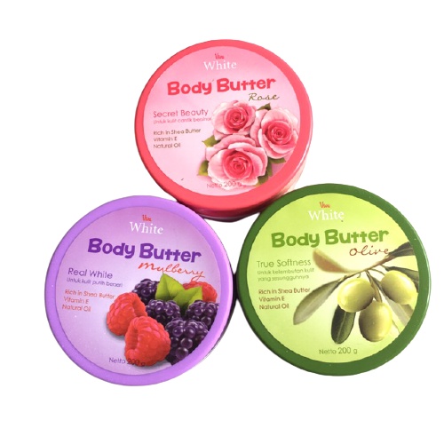 Jual VIVA WHITE BODY BUTTER ROSE, MULBERRY, OLIVE (200 g) | Shopee Indonesia