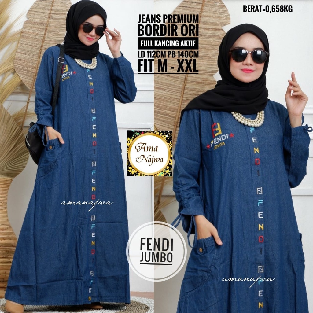 Jual BAJU WANITA FENDI JUMBO BY AMA NAJWA | Shopee Indonesia