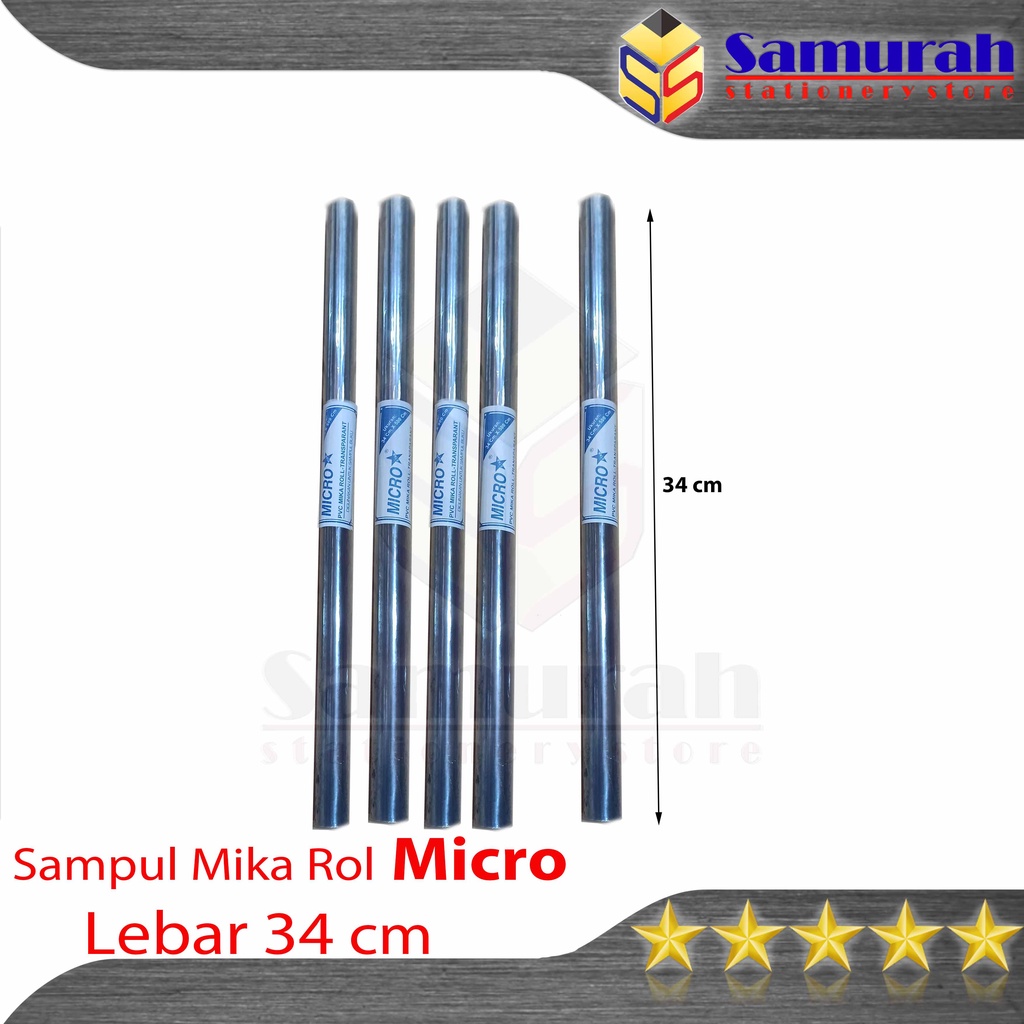 Jual Sampul Plastik Mika Rol Micro Lebar 34 Cm / Sampul Bungkus Buku ...