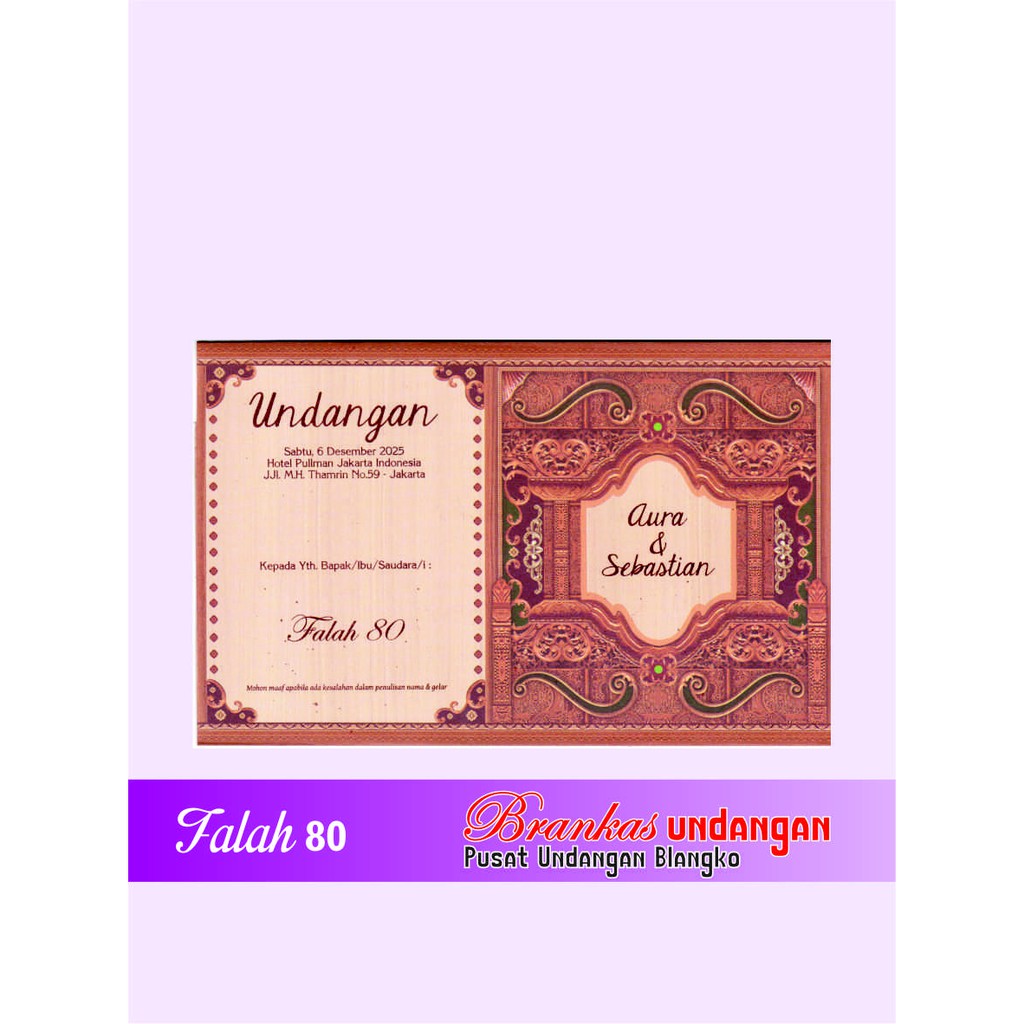 Jual Blangko Undangan Falah 80 (isi 100lbr) | Shopee Indonesia