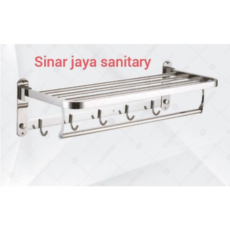 Jual Rak handuk SUBRON 5 baris + kaitan baju / Rak serb guna ...