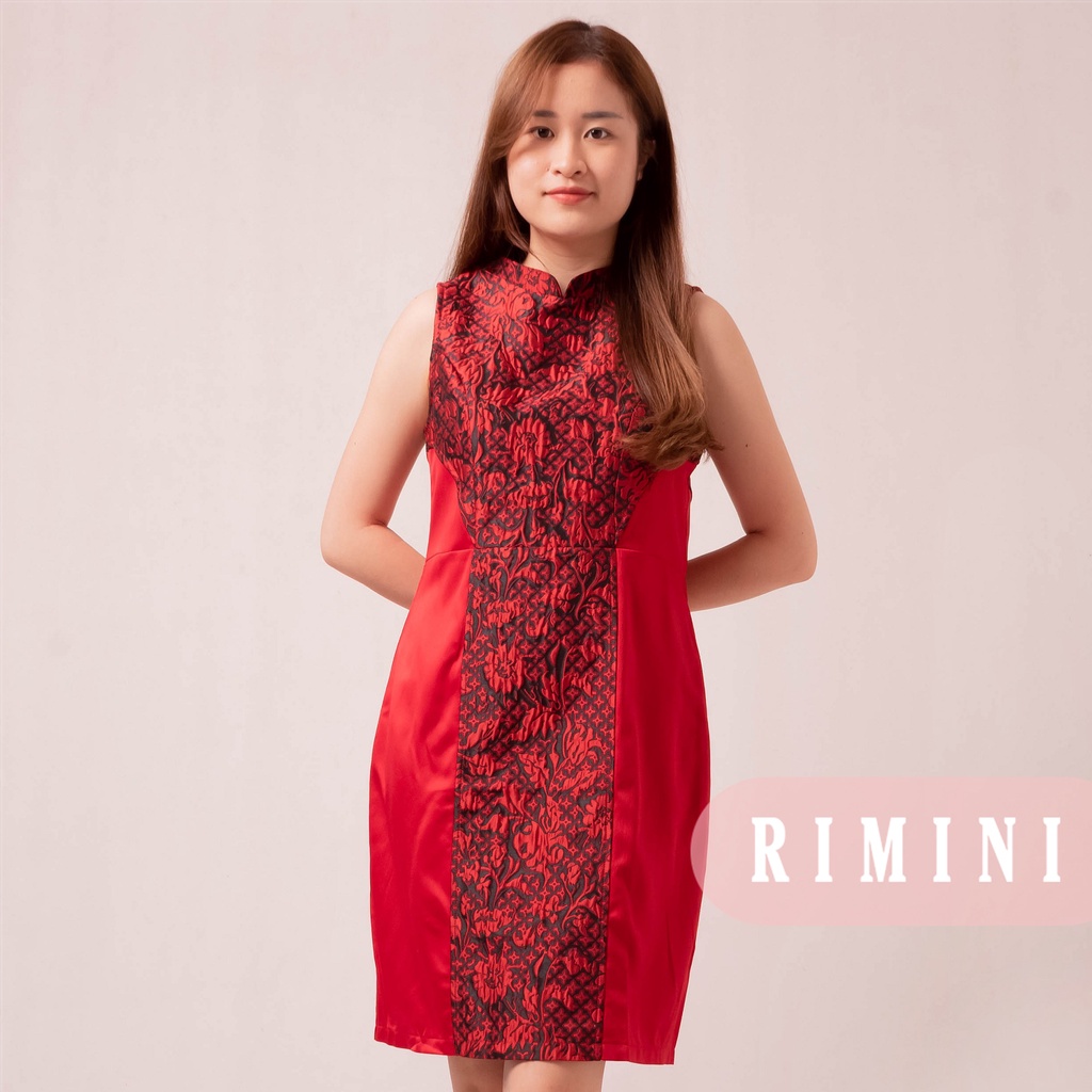 Jual RIMINI - Dress Perempuan Gaun Pesta Kombinasi Cheongsam Shanghai S ...
