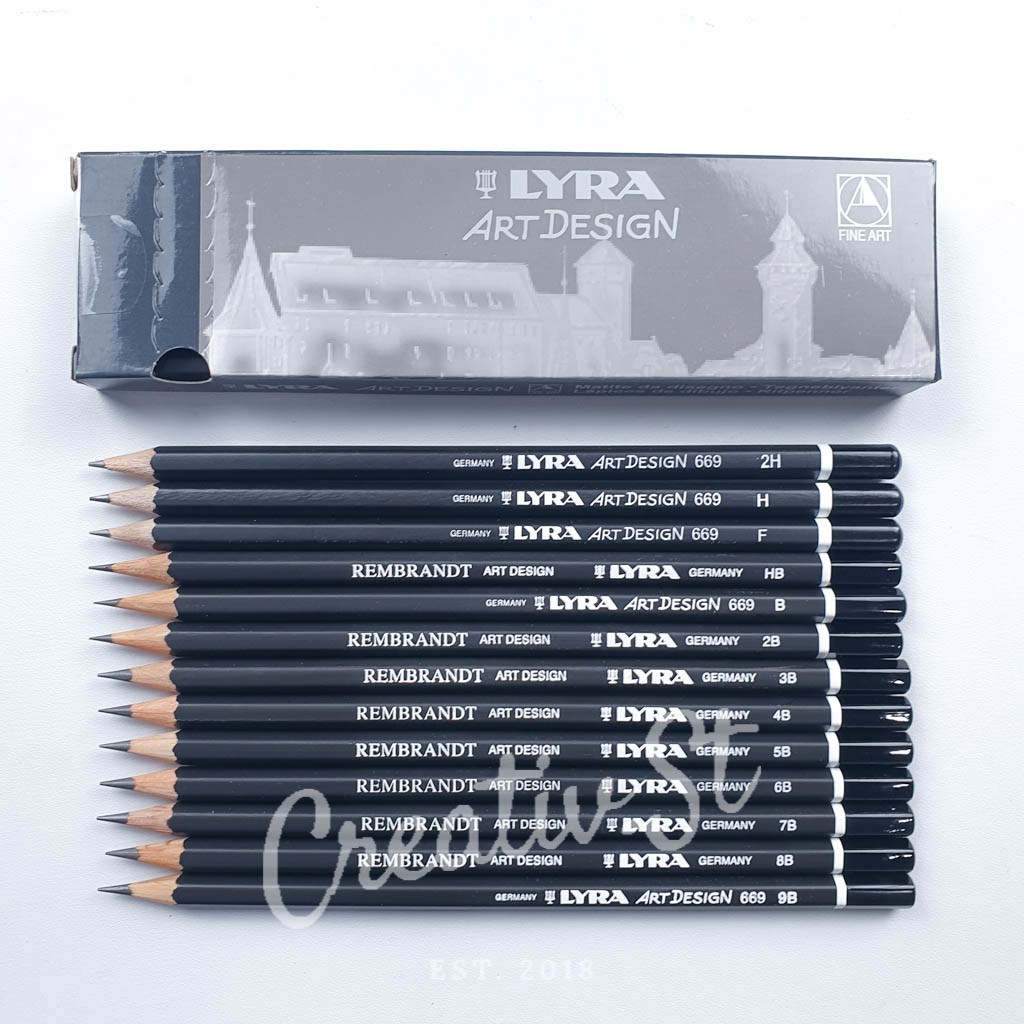 Jual LYRA Rembrandt Graphite Pencils Art Design 669 Pensil Desain Sketsa | Shopee Indonesia