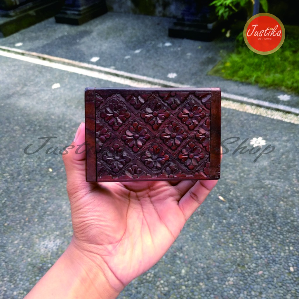 Jual Kotak Tempat Perhiasan Kayu Menengah / Aksesoris Bali/ Motif ...