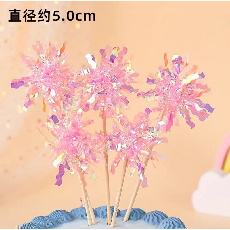 Jual [5 pcs/set] topper kembang api, topper fireworks gaya estetik ...