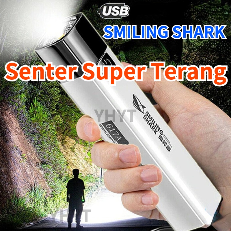 Jual SMILING SHARK Senter LED Super Terang hingga 600 meter (ORIGINAL ...