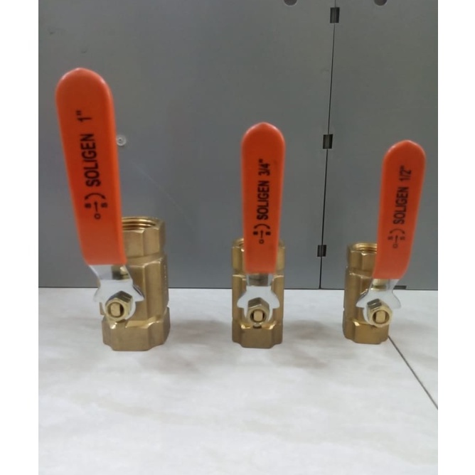 Jual BALL VALVE KUNINGAN SOLIGEN 1/2" - 3/4" - 1" / BRASS / STOP KRAN ...
