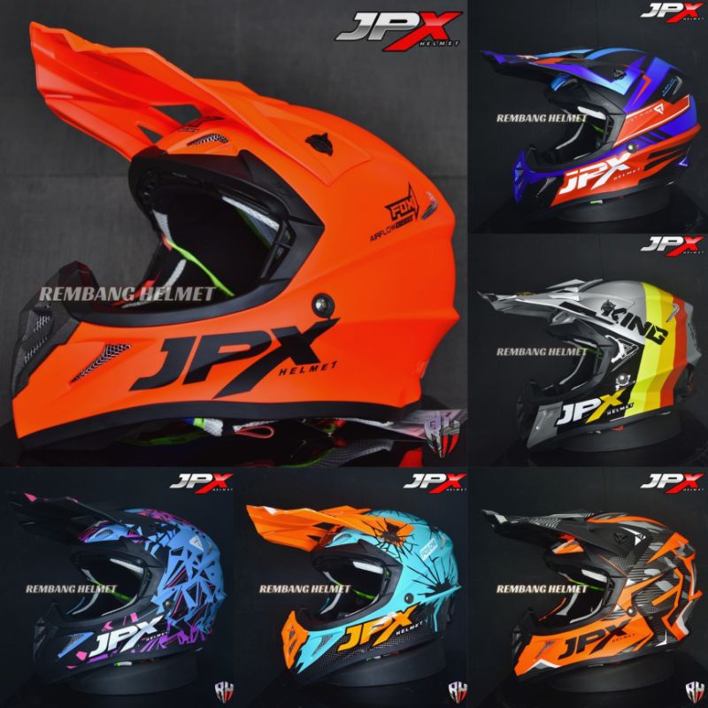 Jual HELM JPX CROSS FOX1 SOLID MOTIF LENGKAP ORIGINAL, HELM BALAP TRAIL ...