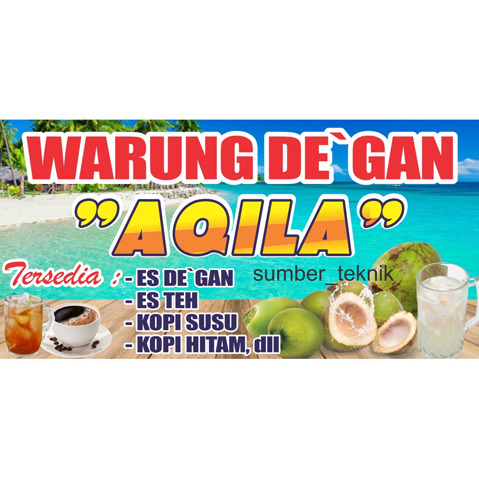 Jual CETAK Banner ES DEGAN ukuran 2 X 1 Meter + Ganti Nama | Shopee ...