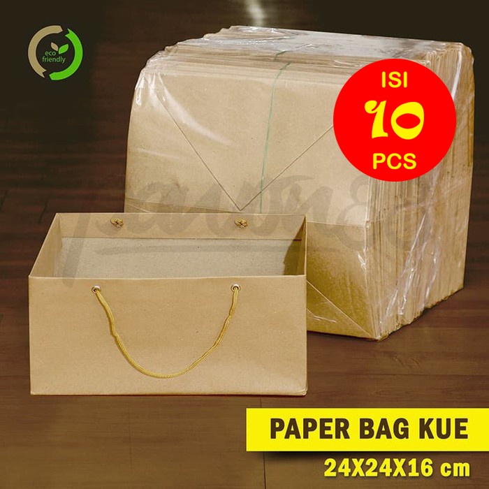 Jual Paper Bag Kotak Box Dus Kue Cake Box | 24x24x15 cm - ( 10 Pcs ...