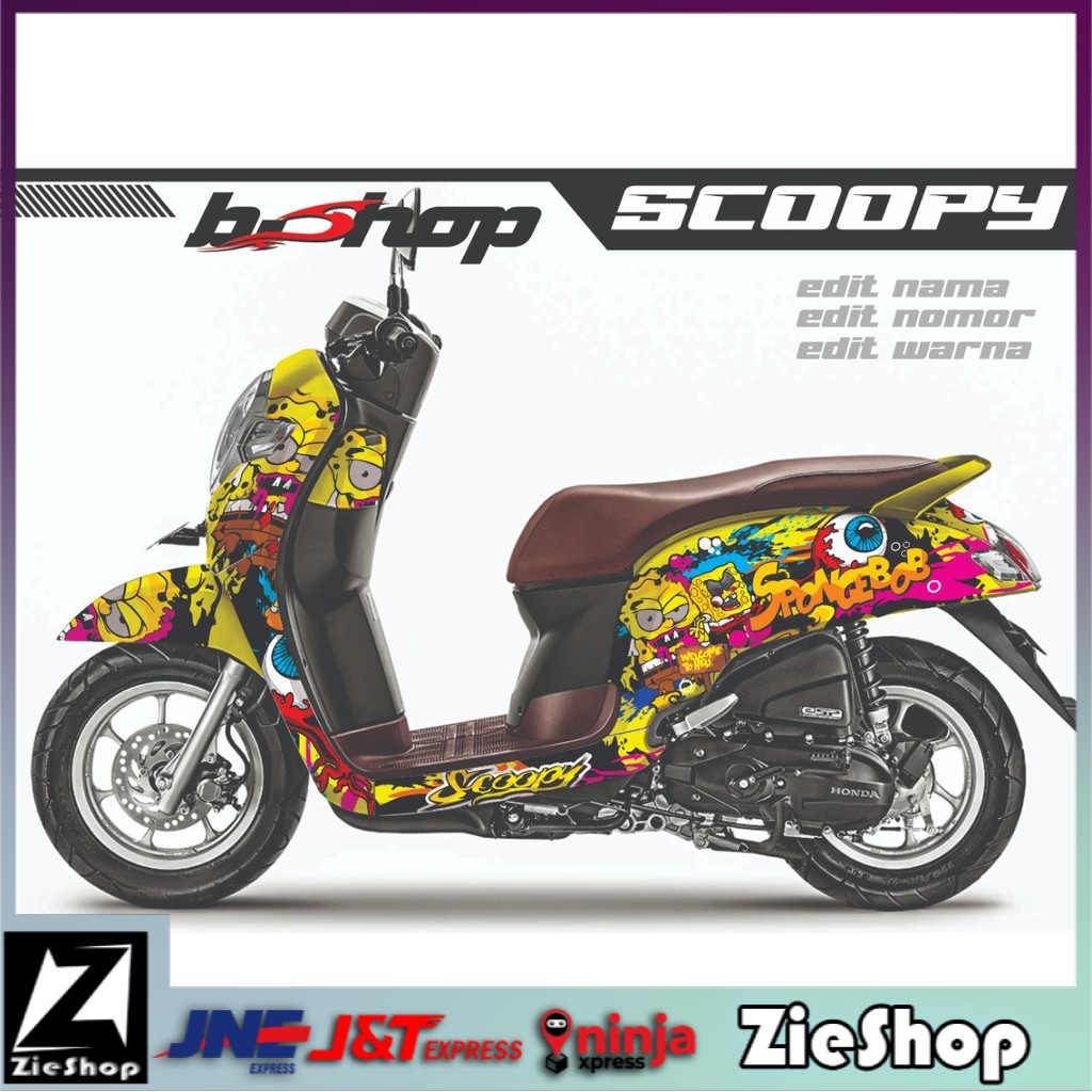 Jual Stiker scoopy full body Striping motor scoopy variasi Decal motor ...