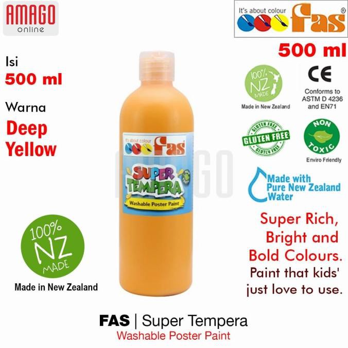 Jual PERALATAN MELUKIS FAS - SUPER TEMPERA WASHABLE POSTER PAINT - 500 ...