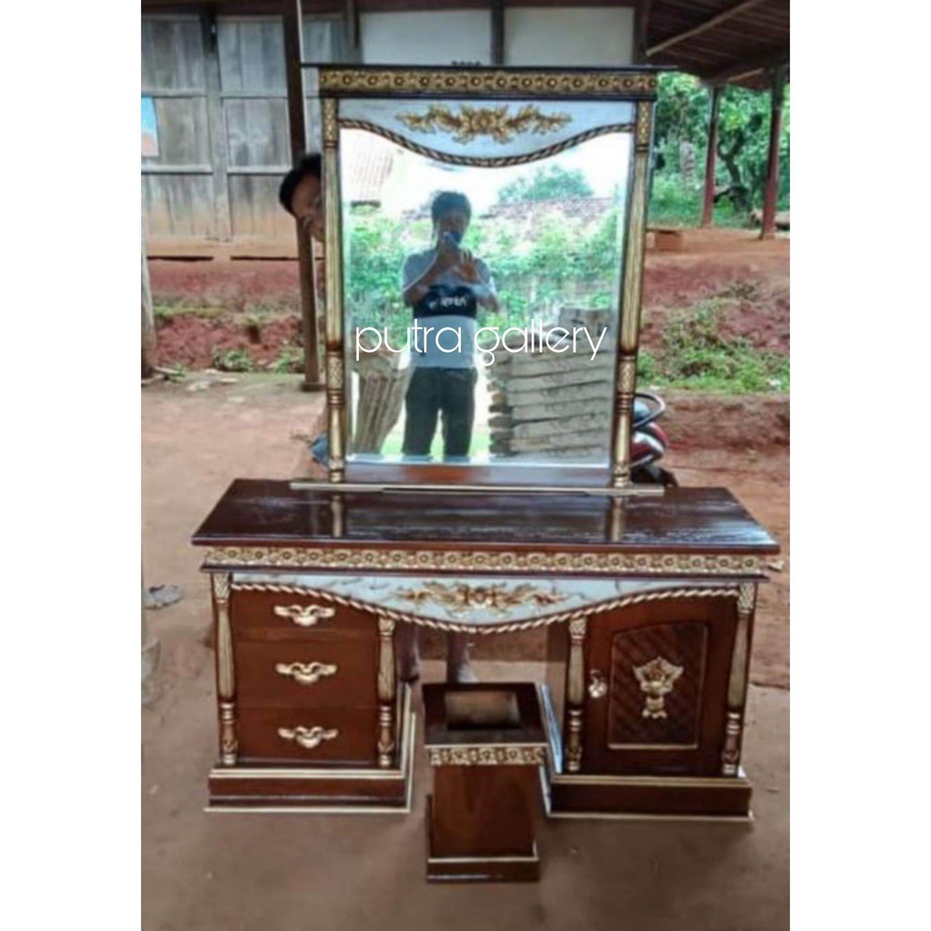 Jual Meja rias kayu jati / Meja rias ukir tambang / Furniture jepara ...