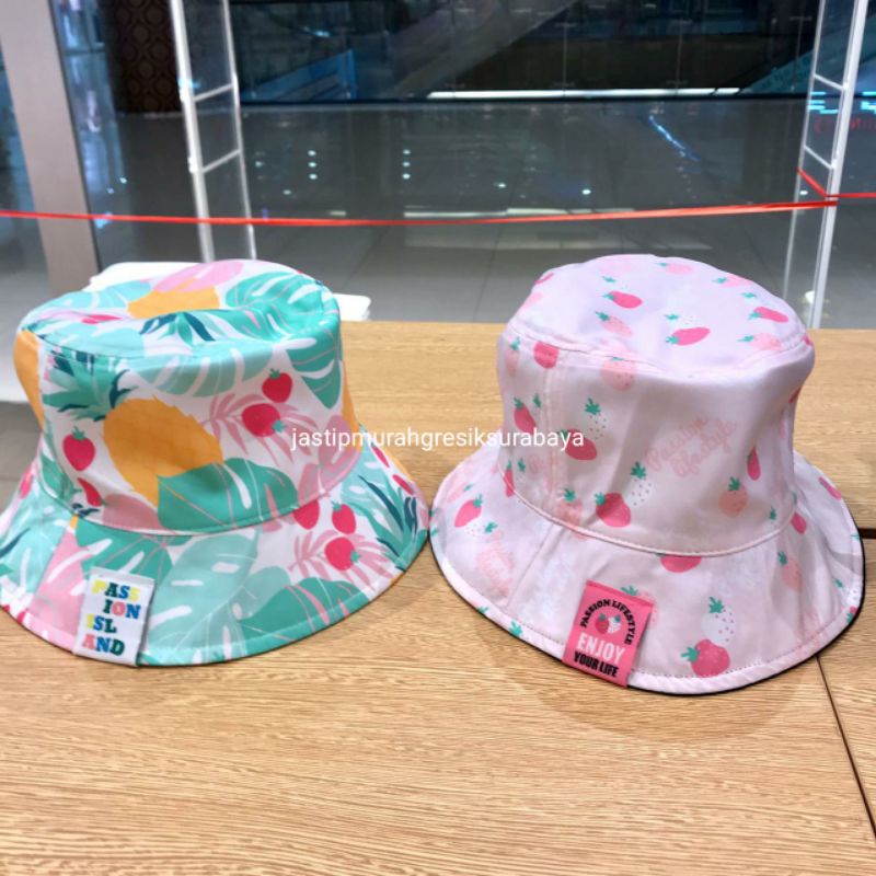 Jual PASSION ISLAND DOUBLE SIDED BUCKET HAT MINISO TOPI MINISO TOPI ...